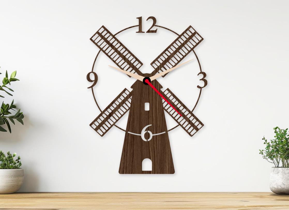 Windmill Wall Clock Face Svg Png Dxf, Propeller Clock Base, Farmhouse ...