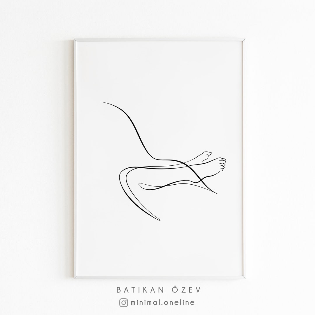 Abstract Couple Sex Line Art Drawing Minimal One Line Art Couple Making Love Digital Print