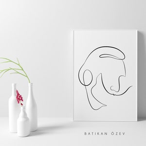 Salvador Dali Art Print, Salvador Dali Poster, One Line Drawing, Wall ...
