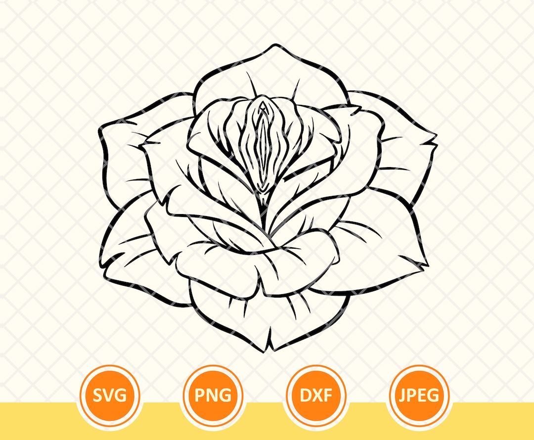 Rose Vagina Svg Erotic Art Svg Clitoris Svg Masturbating Svg Feminist Art Female Orgasm