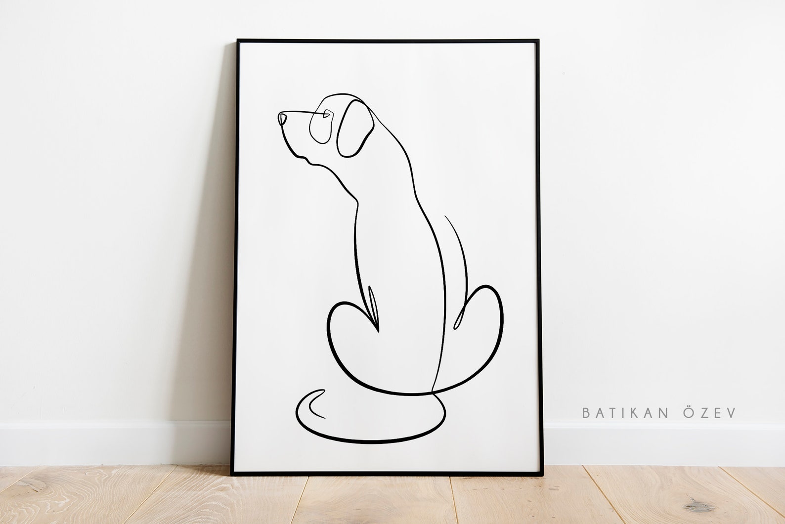Dog Line Art Dog Printable Art Abstract Pet Drawing Modern - Etsy