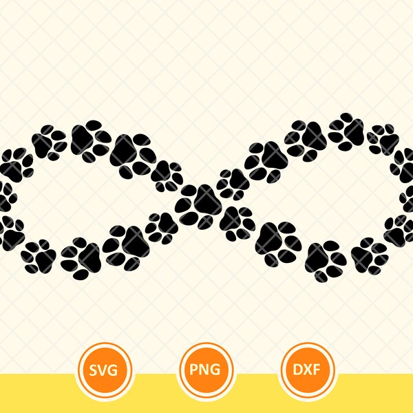 Infinity Paw Svg - Etsy
