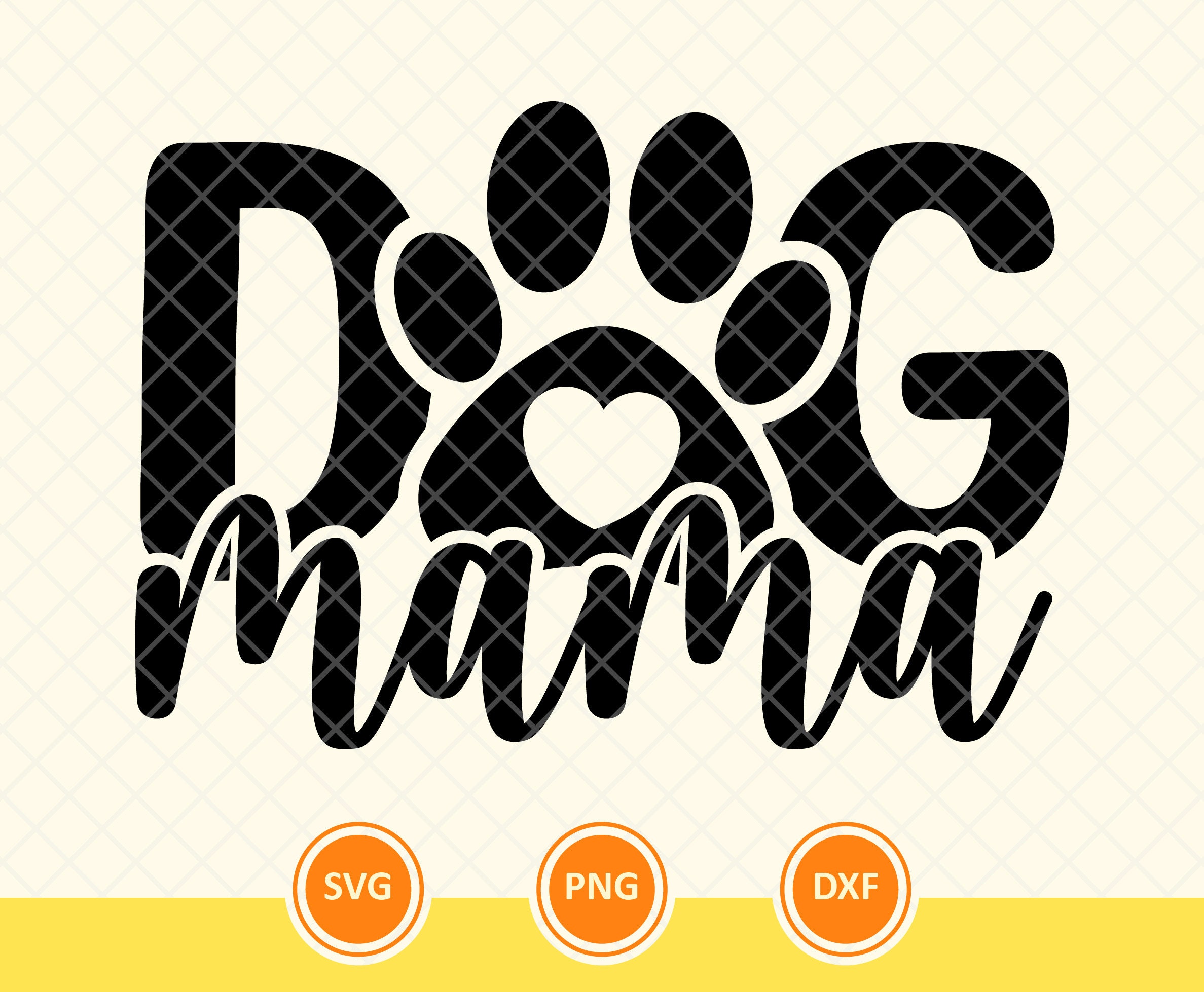 Dog Mama Text Svg Paw Print Svg Dog Mom Svg Dog Breeds Dog - Etsy