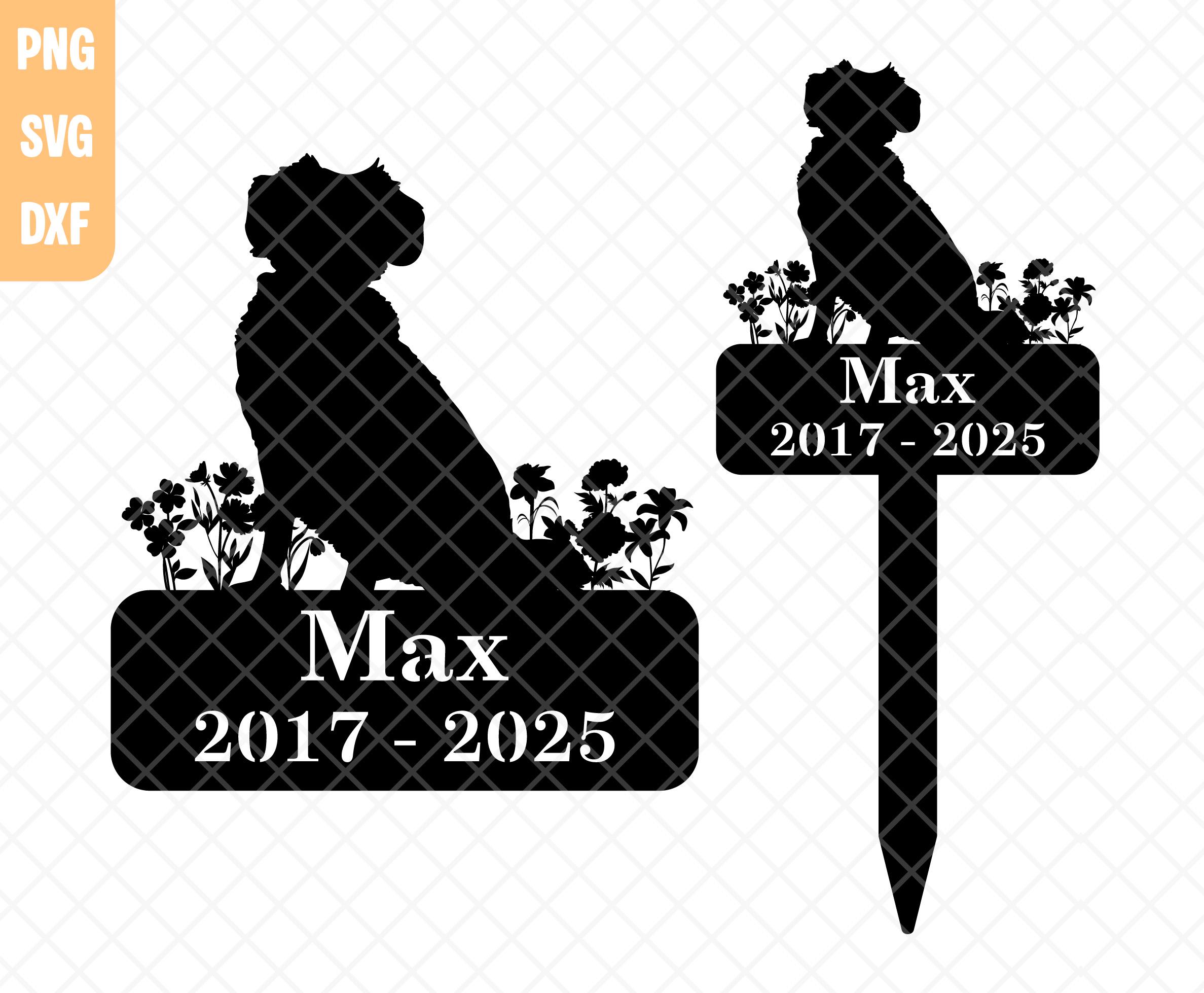 Custom Dog Memorial Stake Svg Png Dxf, Dog Grave Marker From Photo, Pet ...