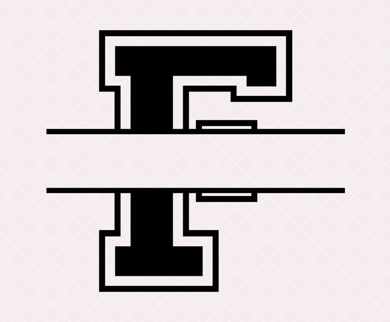 Split Monogram Svg Letter F Svg Alphabet Svg Letter Name - Etsy