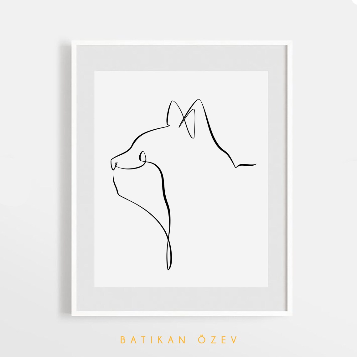 Minimalist Cat Line Art One Line Cat Poster Cat Head | Etsy Canada