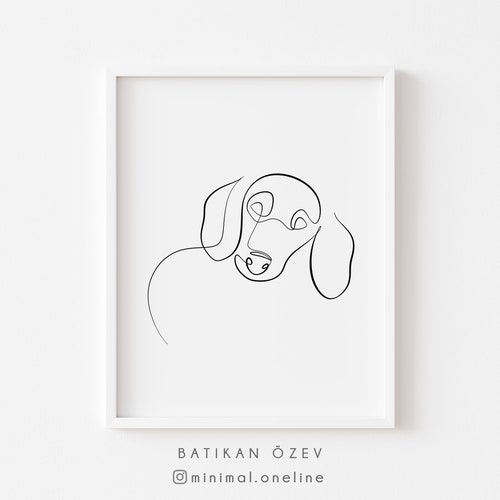 Goldendoodle Labradoodle Wall Art Line Drawing Digital - Etsy