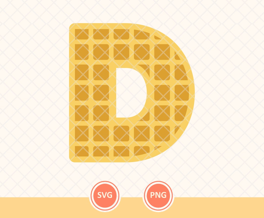 Waffle Letter D Svg, Waffle Letter D Png, Waffle Alphabet Svg, Waffle ...