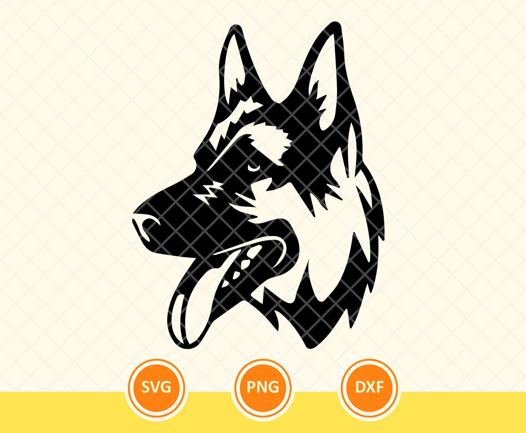 German Shepherd Svg, German Shepherd Stencil, German Shepherd Lover ...