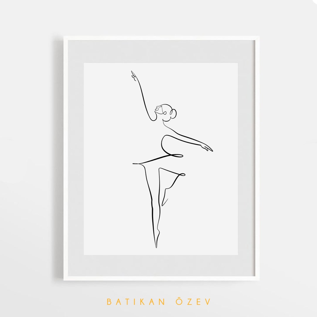 Ballerina Line Art, Ballet Dancers, Printable Line Drawing, Ballet Art ...