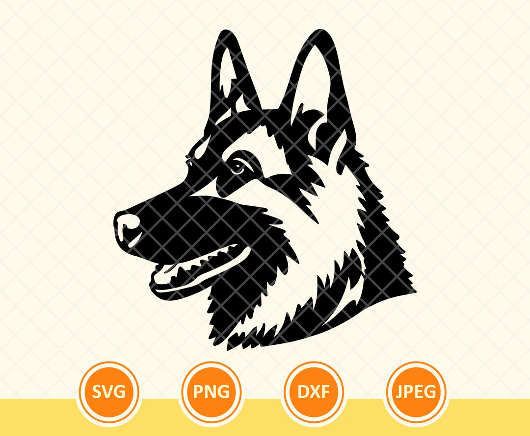 German Shepherd Svg, German Shepherd Portrait Svg, German Shepherd ...