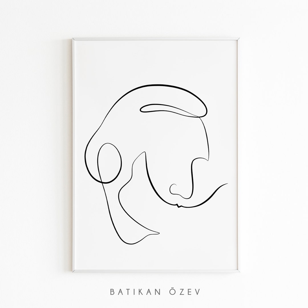 Salvador Dali Art Print, Salvador Dali Poster, One Line Drawing, Wall ...