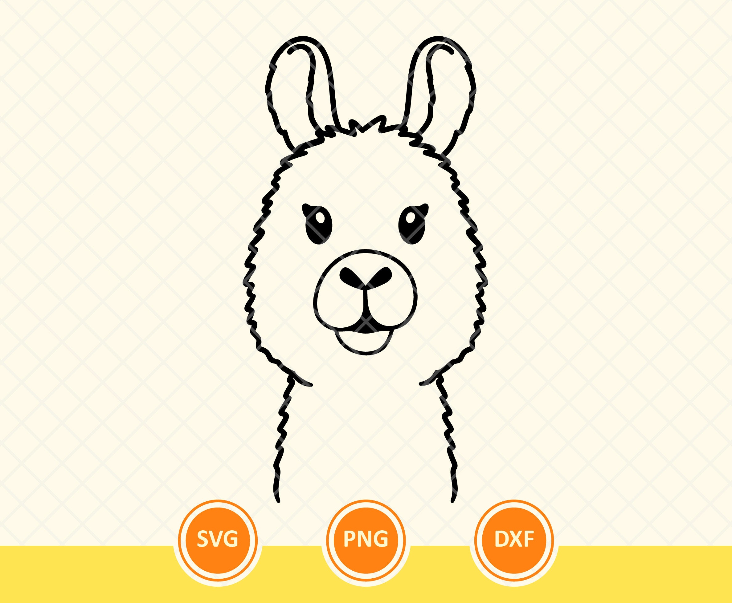 Alpaca Face Clip Art