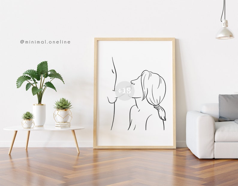 Blowjob Svg Minimal Erotic Line Art Print Oral Sex Svg Etsy