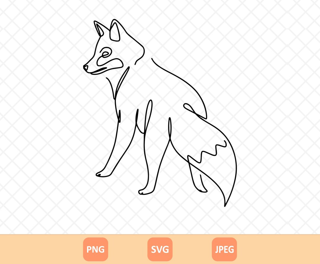 Dessin au trait renard Svg, renard Png, art vectoriel renard ...