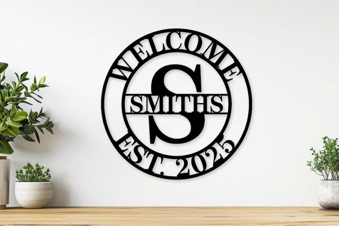 Custom Family Sign Svg Png Dxf, Personalized Last Name Sign, Welcome ...
