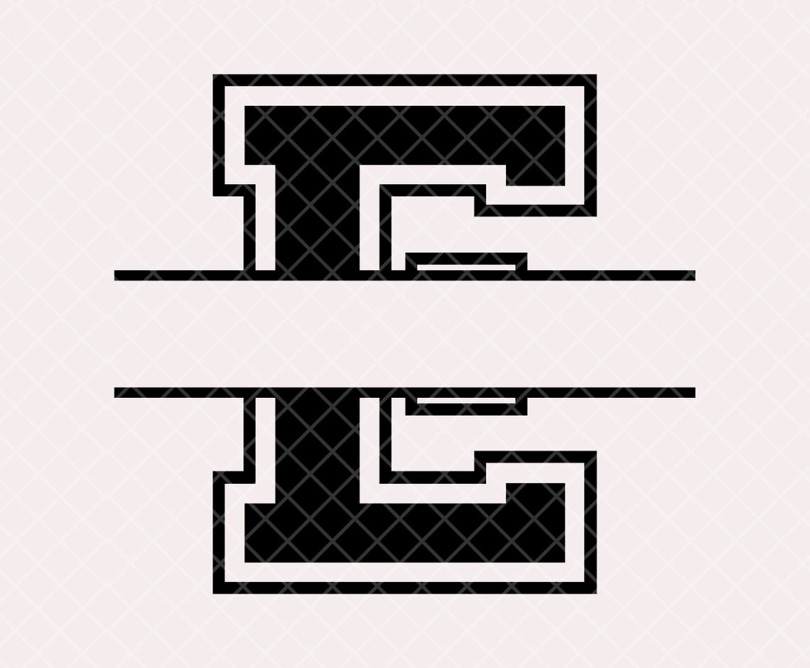 Split Monogram Svg Letter E Svg Alphabet Svg Letter Name - Etsy