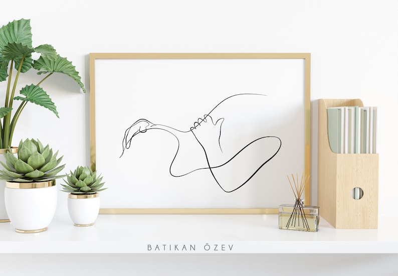 Abstract Couple Line Art Digital Print Sex Scene Drawing Etsy