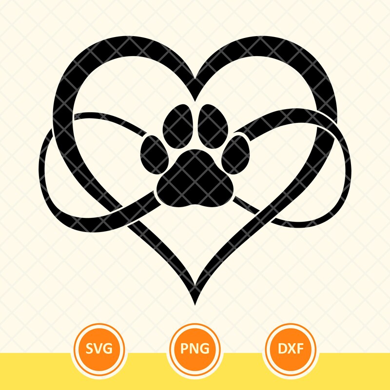 Infinity Paw Svg - Etsy