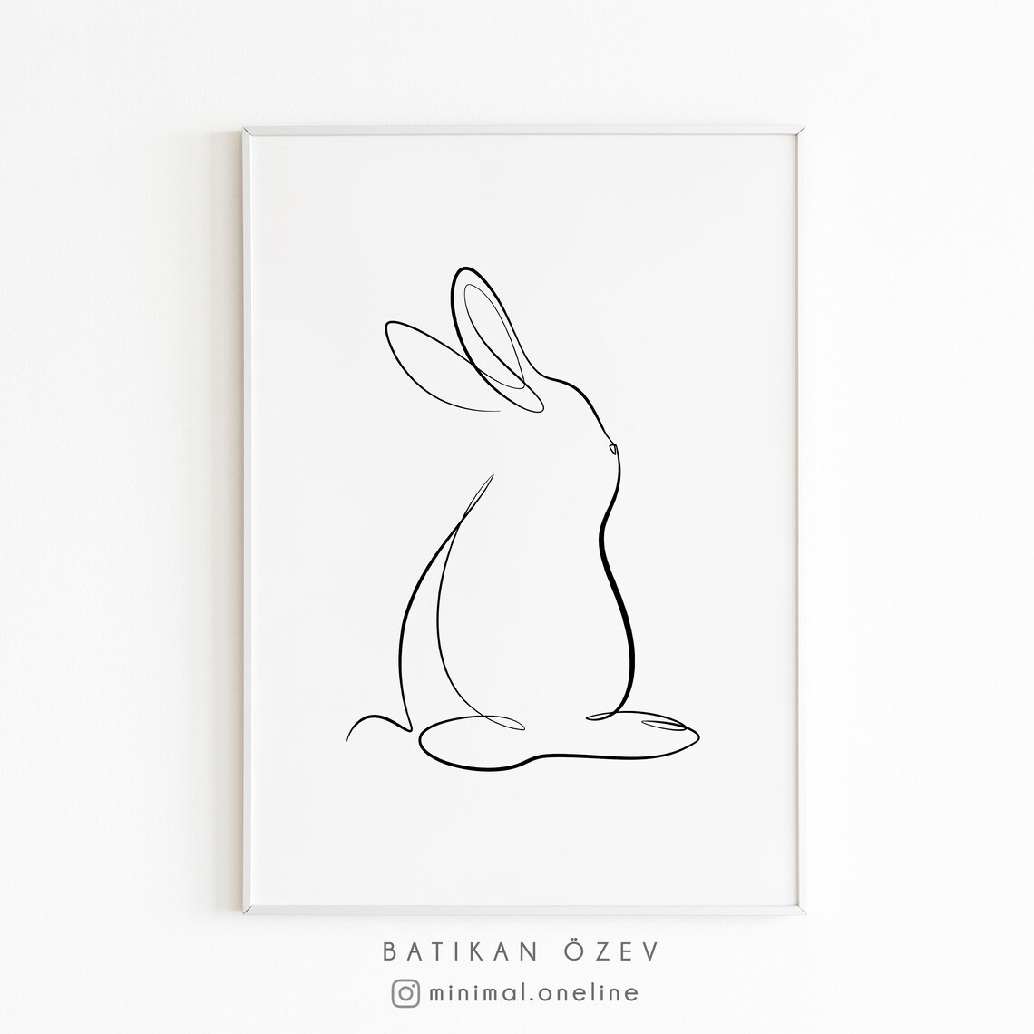 Minimal Rabbit Line Drawing Rabbit Silhouette Print Bunny - Etsy Canada