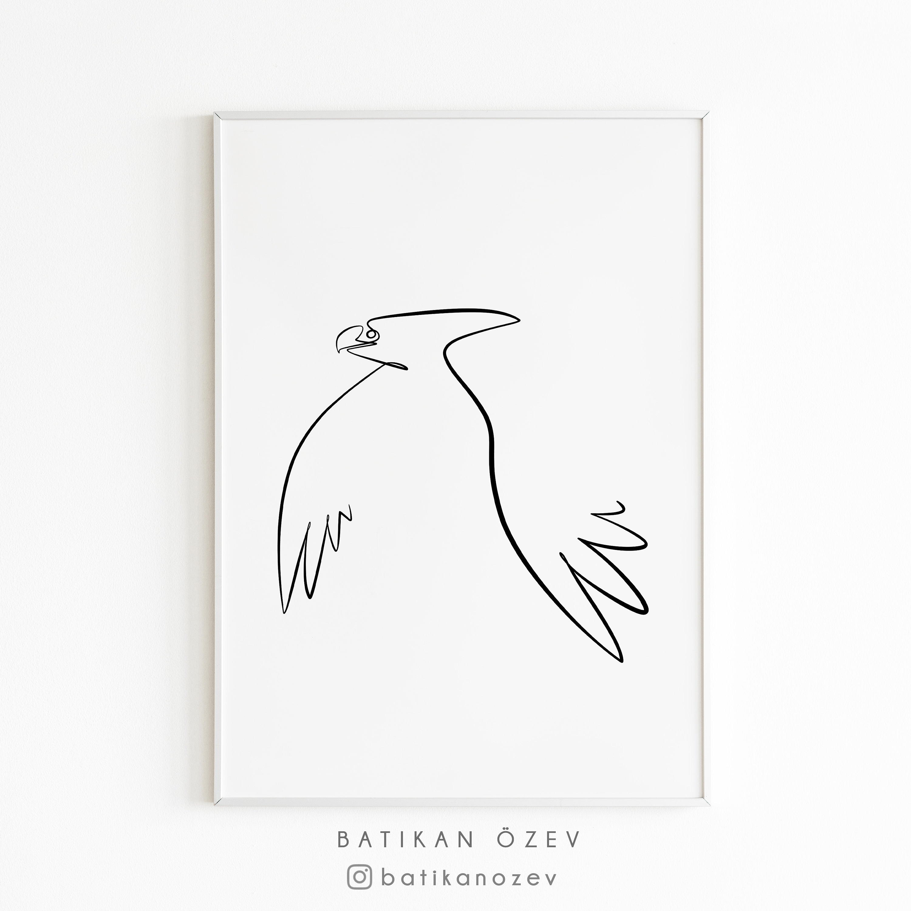 Flying Eagle Line Art Digital Print Continuous Line Eagle - Etsy Australia