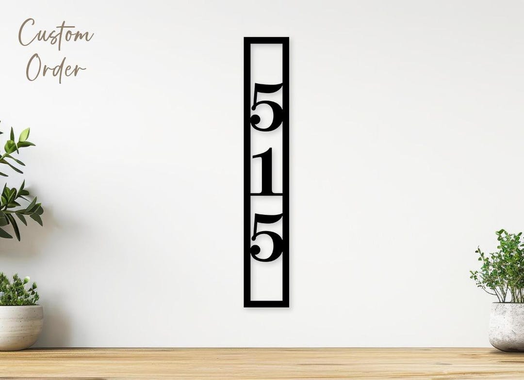 Custom Frame House Number Sign Svg Png Dxf, Metal Home Address Sign ...
