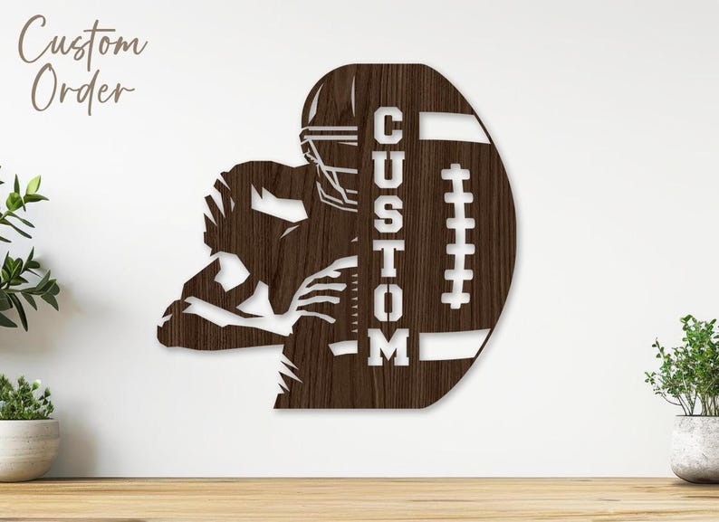 Custom Football Player Name Sign Svg Png Dxf, Personalized Footballer ...
