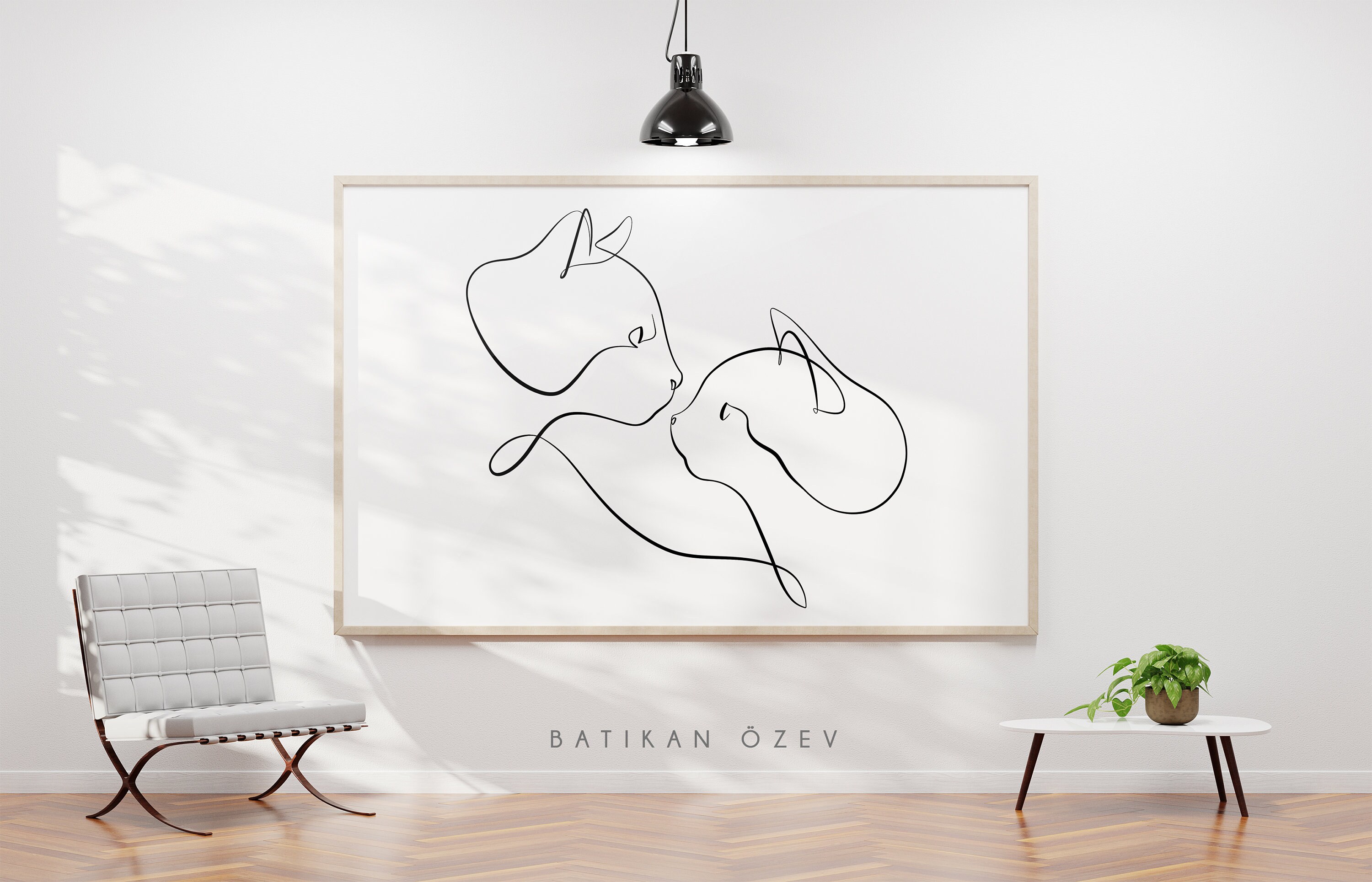 Two Cats Line Art Minimalist Cat Art Cat Line Drawing - Etsy Canada