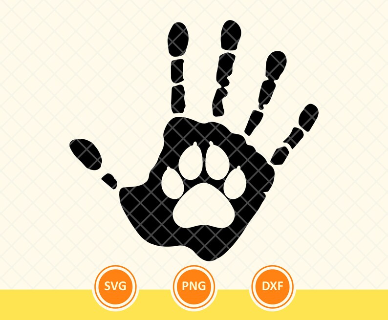 Paw Print Svg Hand Print Svg Dog Rescue Mom Dog Rescue Dad - Etsy