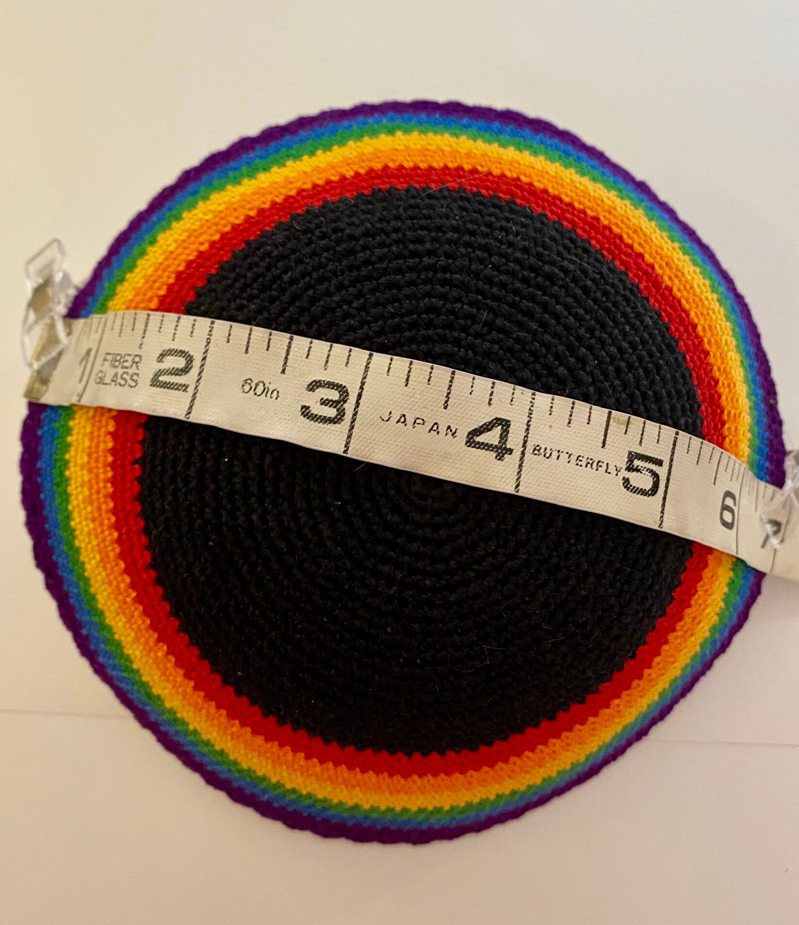Rainbow LGBTQ Pearl Cotton Handmade Crochet Kippah for Men Women ...