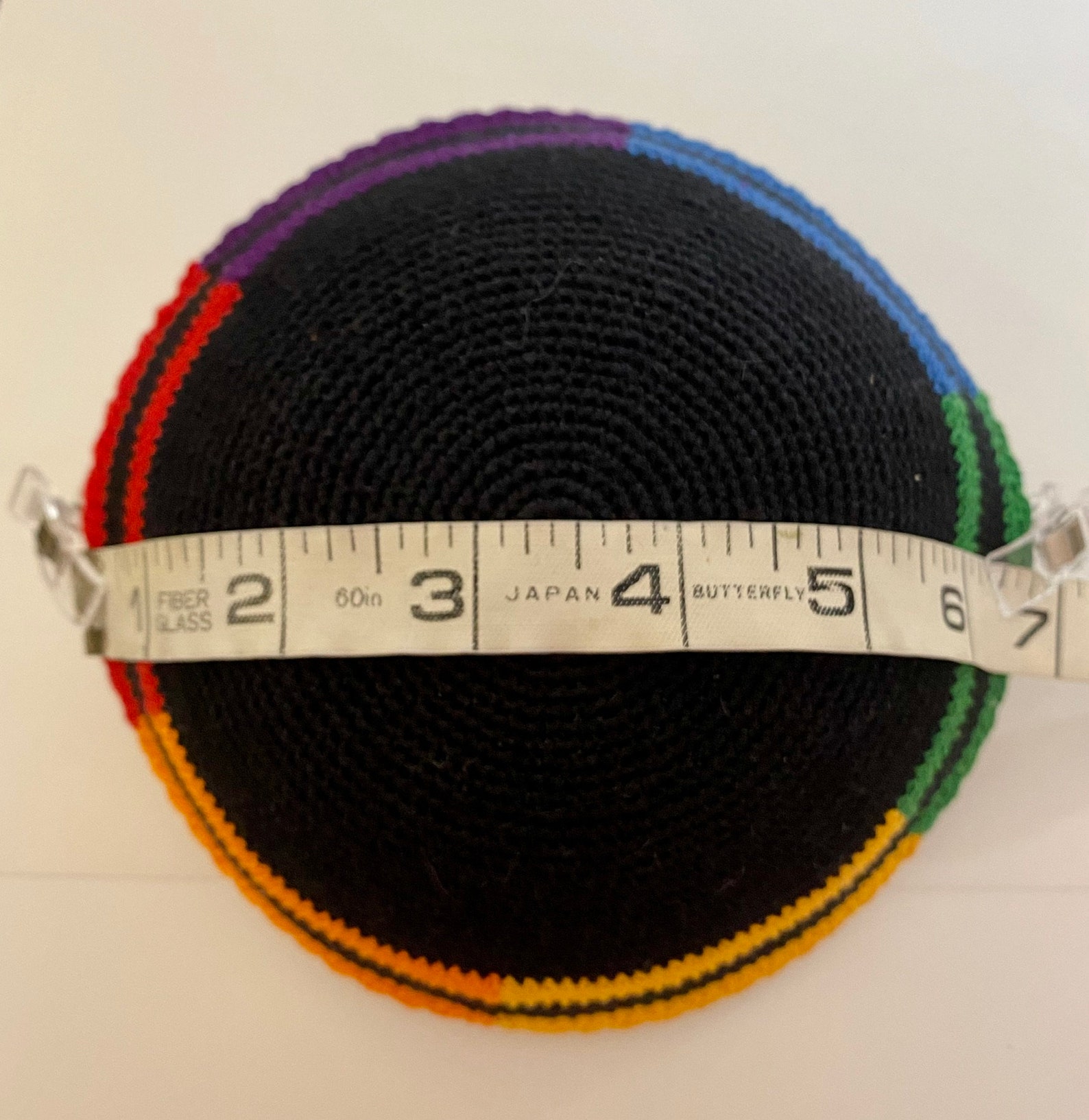 Rainbow LGBTQ Pearl Cotton Handmade Crochet Kippah for Men Women ...