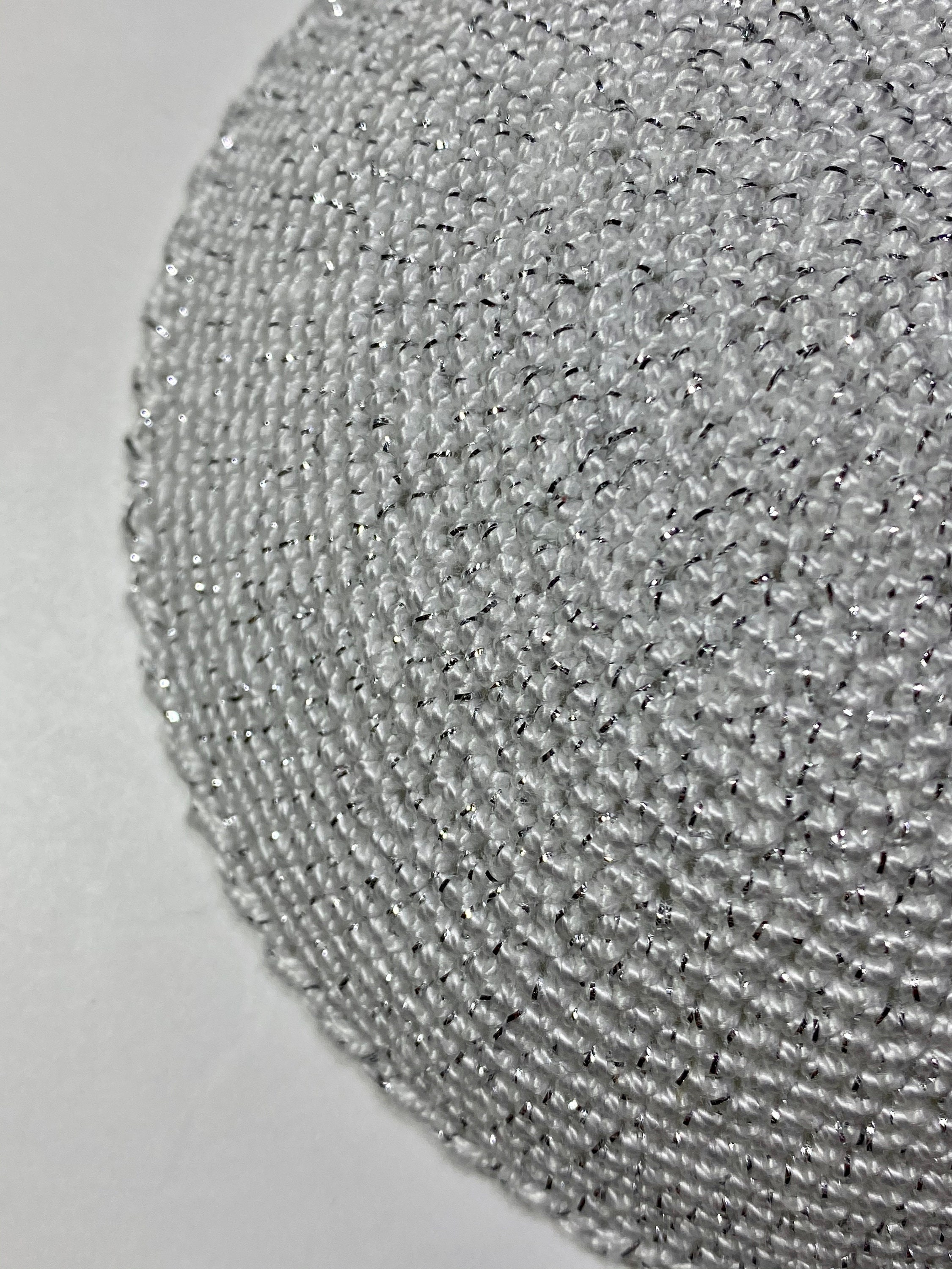 Black or White with Silver String Handmade Crochet Pearl | Etsy