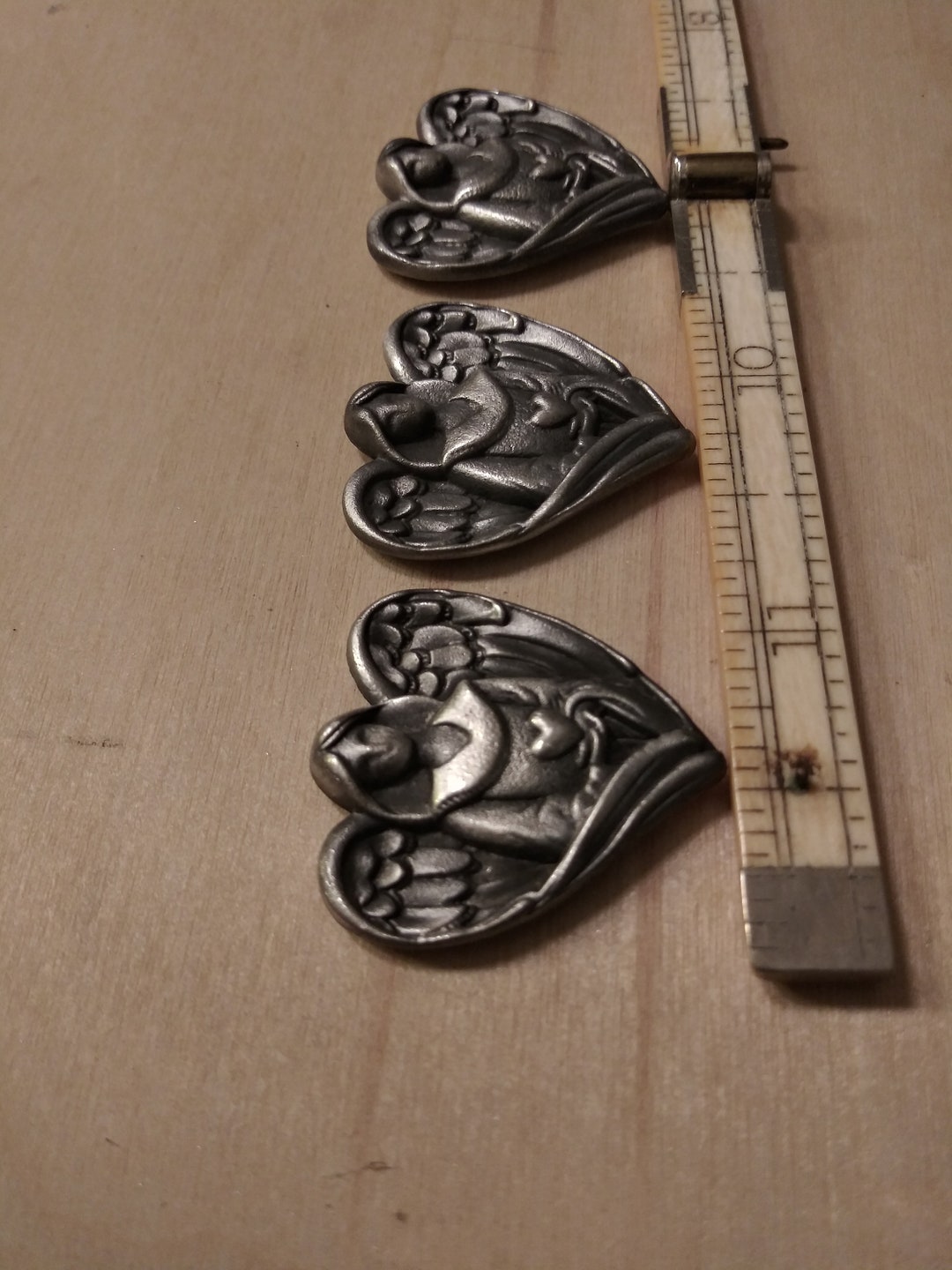3 Pewter Hand Cast Guardian Angels (pocket Angels) - Etsy