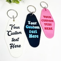 Custom Foil Stamped Retro Motel Keychain: Personalized Gift, Nostalgia ...