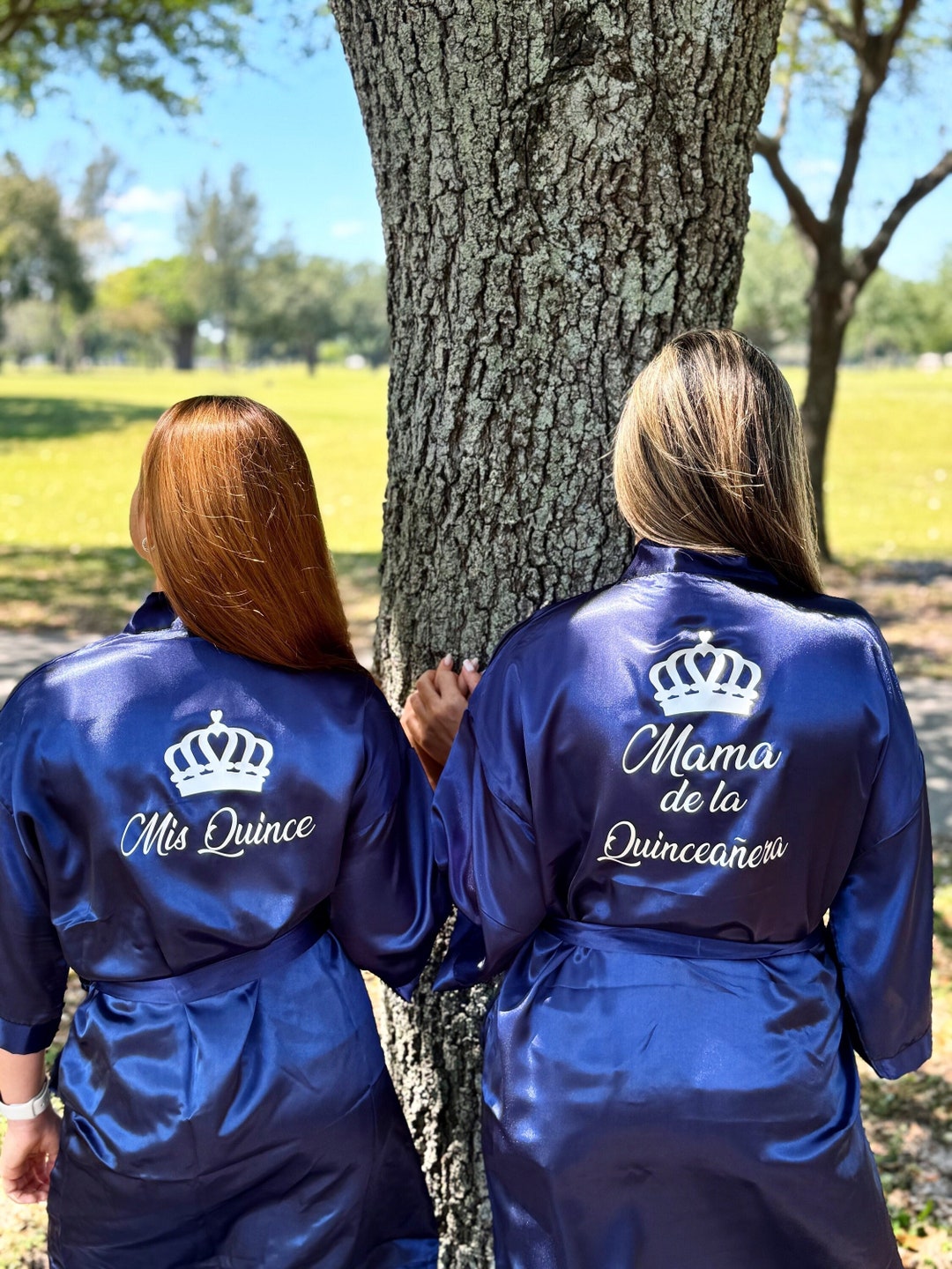 Mis Quince Años Satin Robes, Personalized Robes, Quinceañera Gift ...