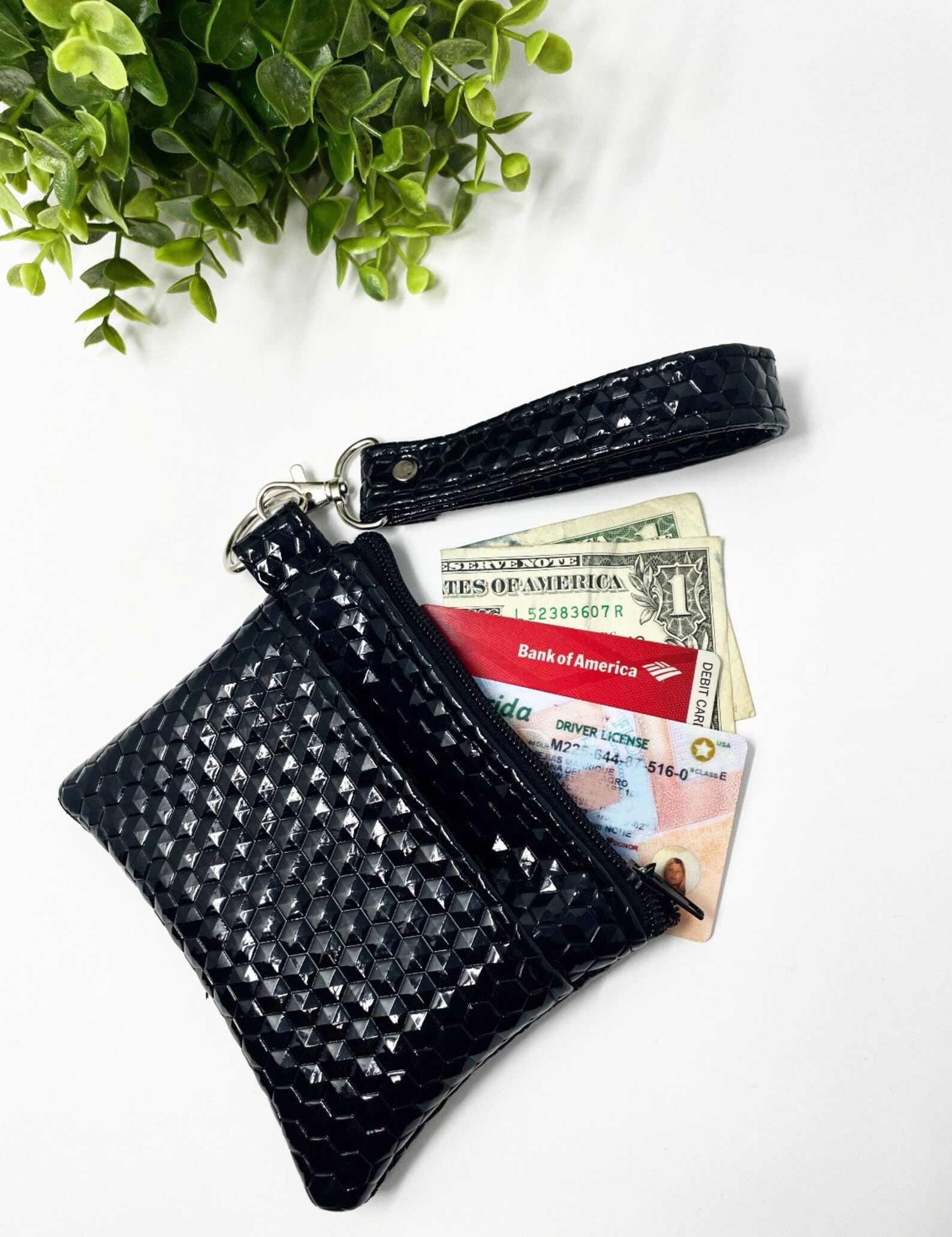 Keychain Wallet Card Holder Wristlet Bangle Holder ID Card - Etsy