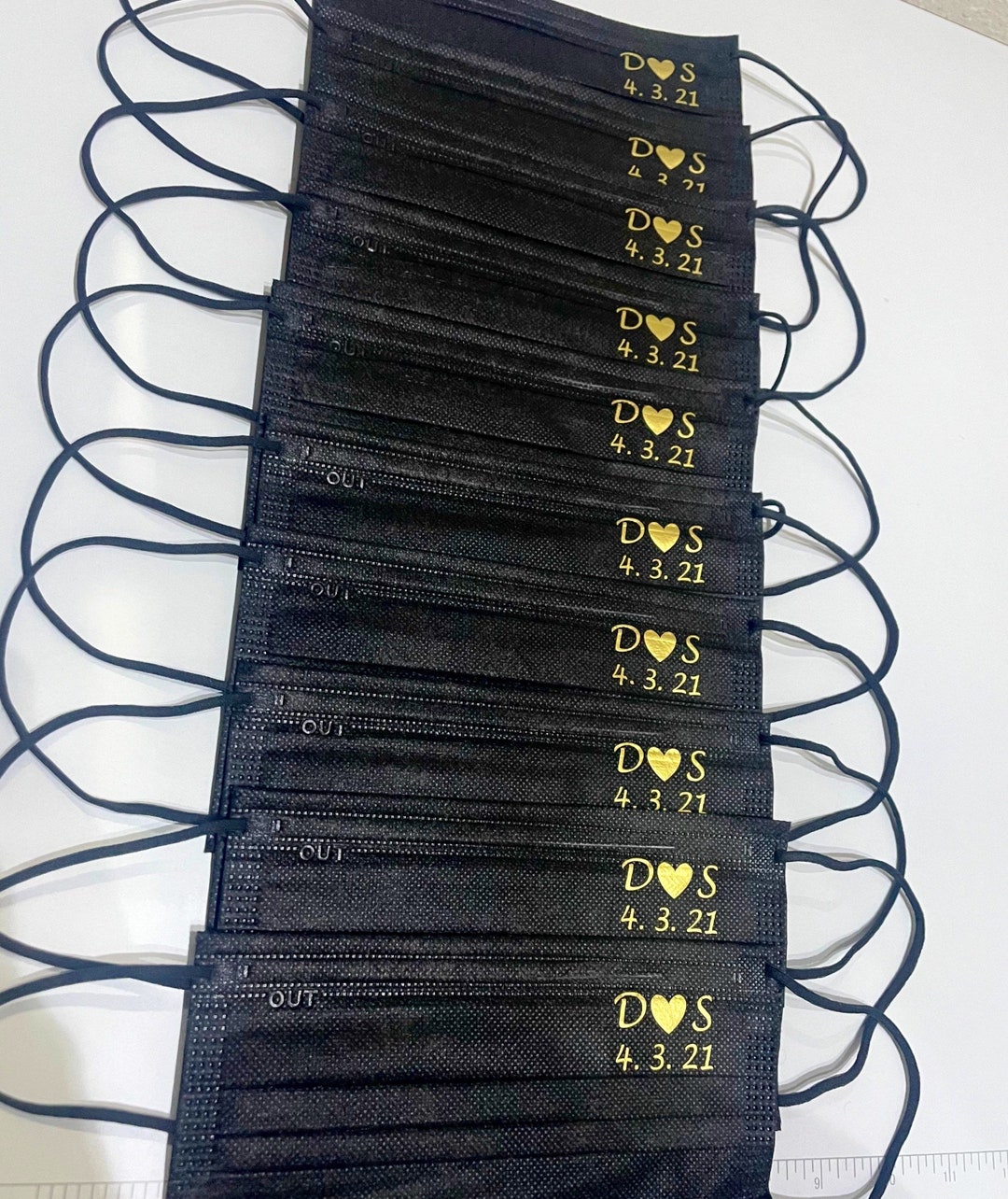 Personalized Wedding Mask, Disposable Face Mask, Custom Mask ...