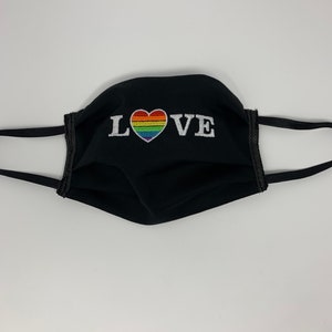 Pride Face Mask Lgbt Face Mask With 3 Layers Unisex Face Mask Heart ...