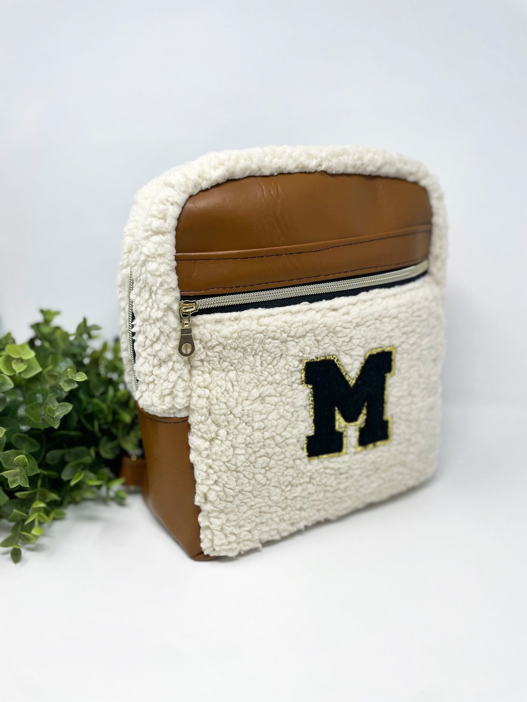 Custom Sherpa Mini Backpack, Fluffy Bag, Teddy Cozy Fur Backpack, Terry ...