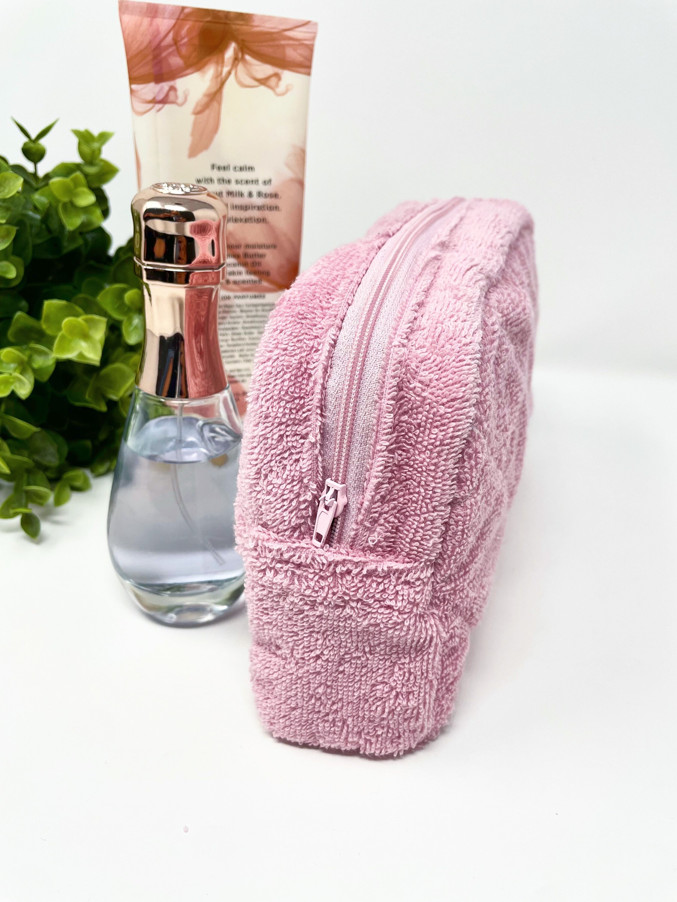 Terry Cloth Makeup Bag Terry Quilted Fabric Cosmetic Bag - Etsy