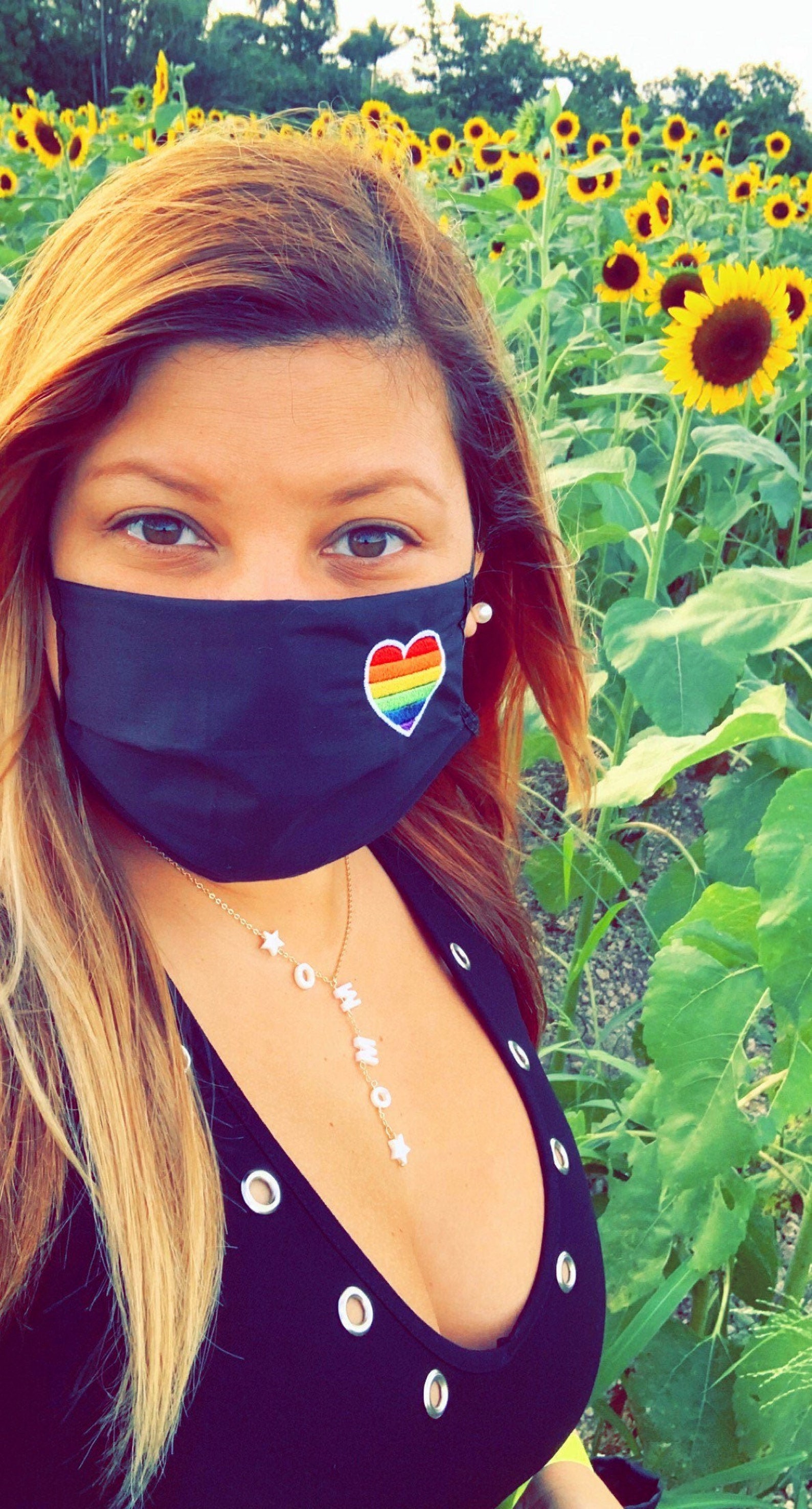 Pride Face Mask Lgbt Face Mask With 3 Layers Unisex Face Mask Heart ...