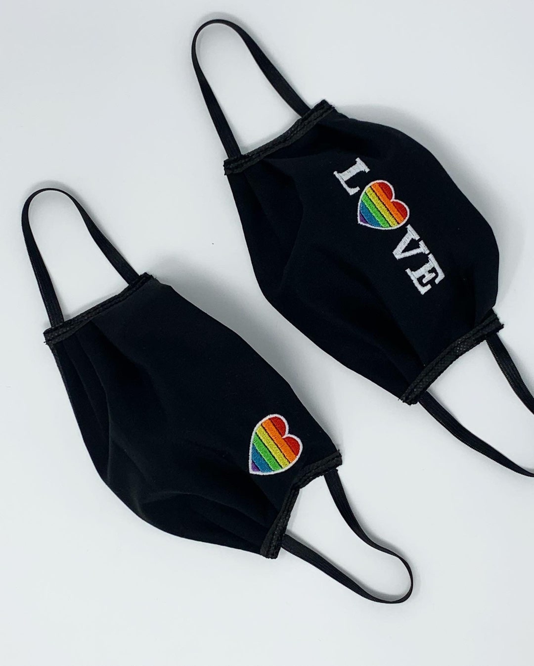 Pride Face Mask Lgbt Face Mask With 3 Layers Unisex Face Mask Heart ...