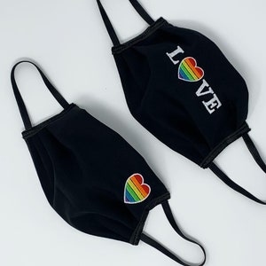 Pride Face Mask Lgbt Face Mask With 3 Layers Unisex Face Mask Heart ...