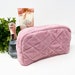 Terry Cloth Makeup Bag, Terry Quilted Fabric Cosmetic Bag Toiletry ...