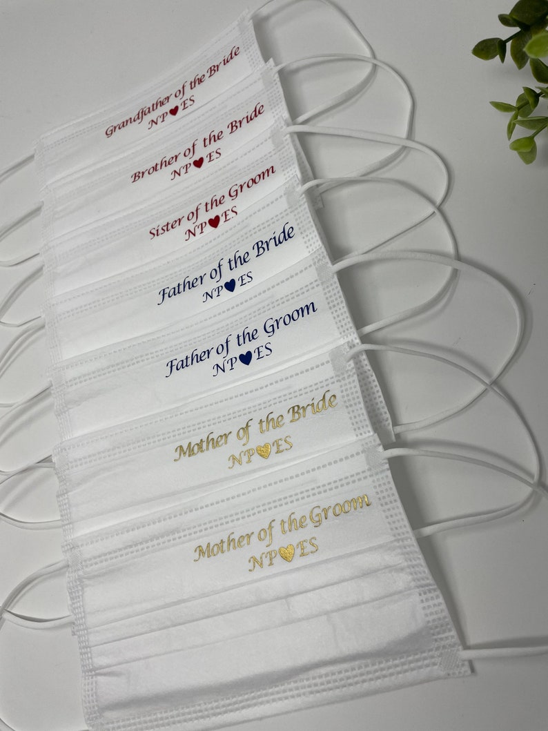 Disposable Face Mask Adult Party Favor Wedding Guest Mask - Etsy