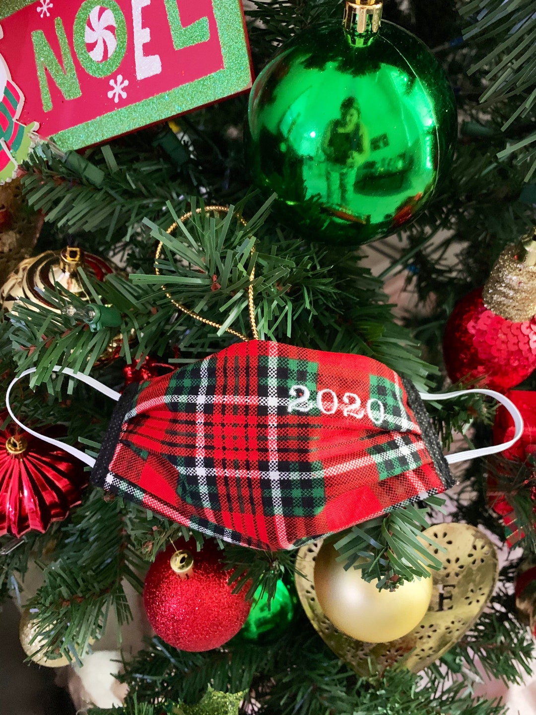 Ornaments Face Masks Mini Face Personalized Mask Funny Christmas ...