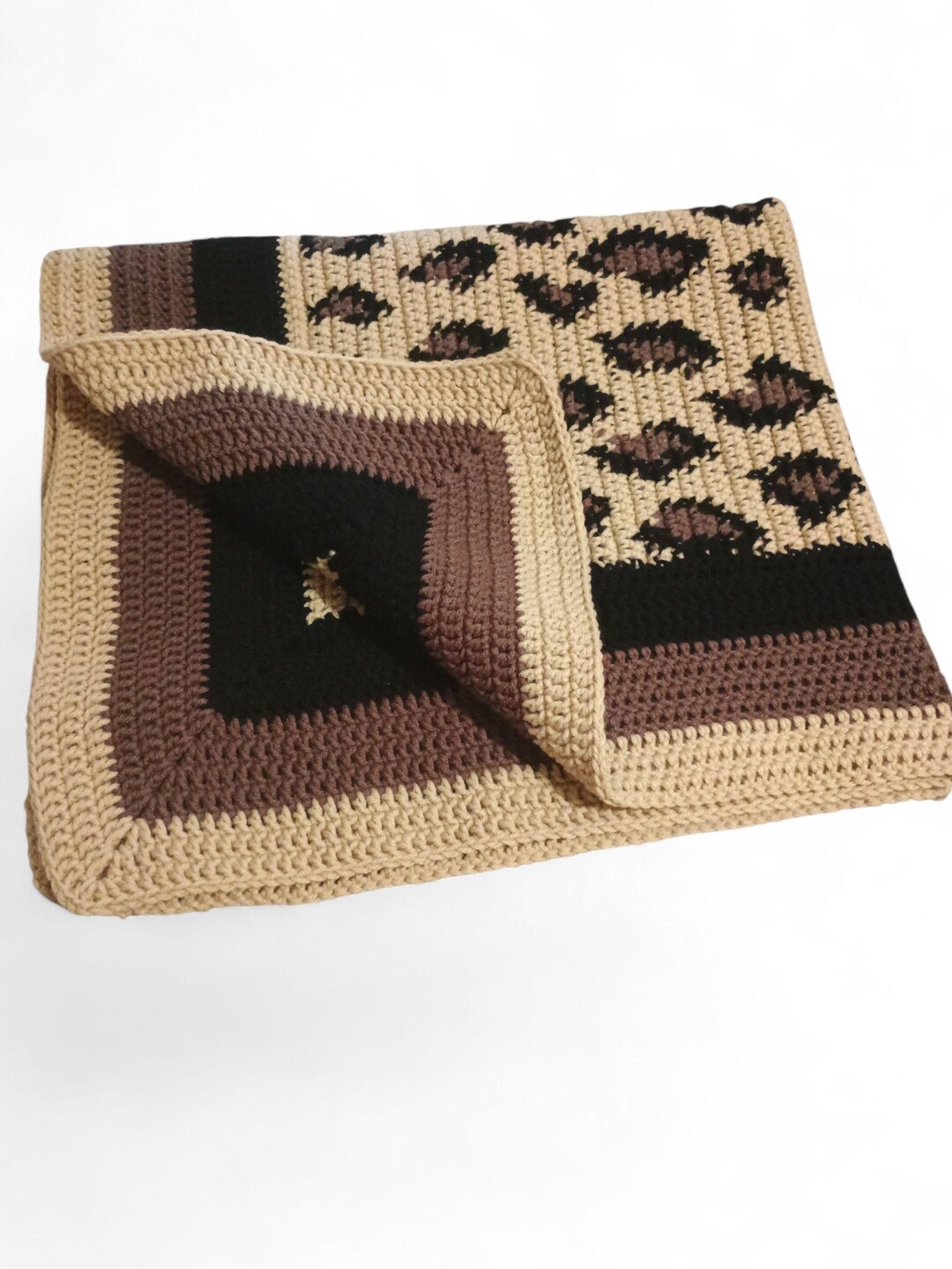 Baby Blanket, Crochet, Leopard Print, Handmade, Animal Print - Etsy