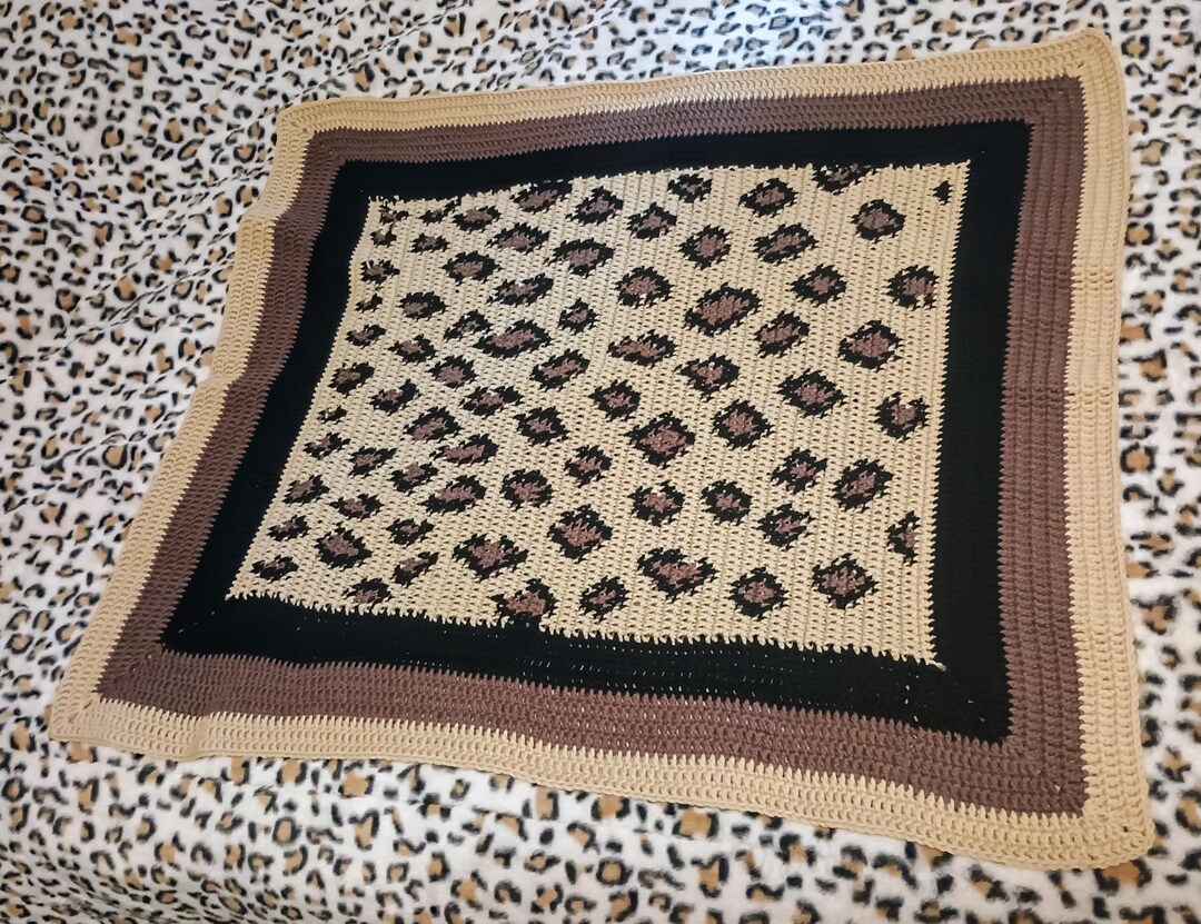 Baby Blanket, Crochet, Leopard Print, Handmade, Animal Print - Etsy