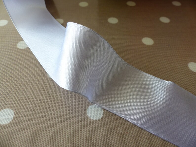 White Satin Wired Edge Ribbon, 38mm Wide - Etsy