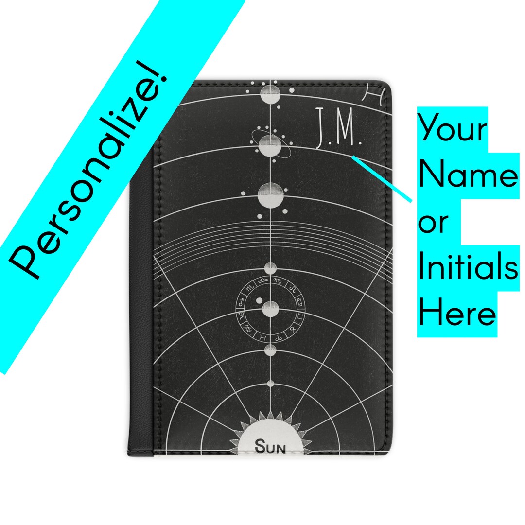 Solar System Personalized Passport Holder: PU Leather Travel Wallet - Etsy
